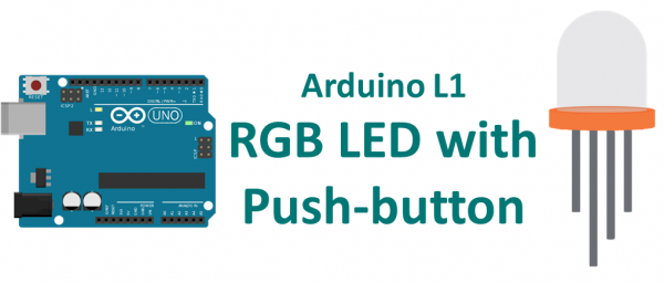 Arduino L1: RGB LED with Push button – D-LEARN